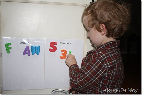 Along the Way: Letter or Number ~ Sorting Activity